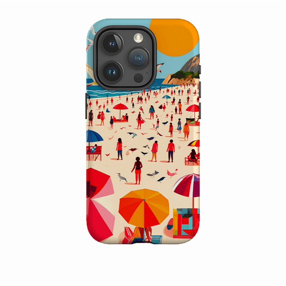 Coastal Mediterranean Beach Scene iPhone Case 17 16 15 14 13 12 11 Pro ...