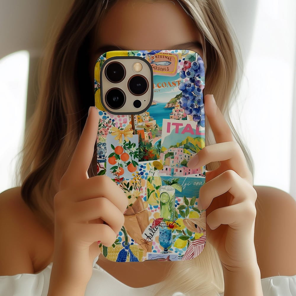 Coastal Mediterranean Italian Summer Phone Case 17 16 15 14 13 12 11 ...