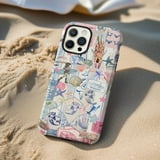 Coastal Mermaid Summer Surf Nautical Seashell Collage Case for iPhone ...
