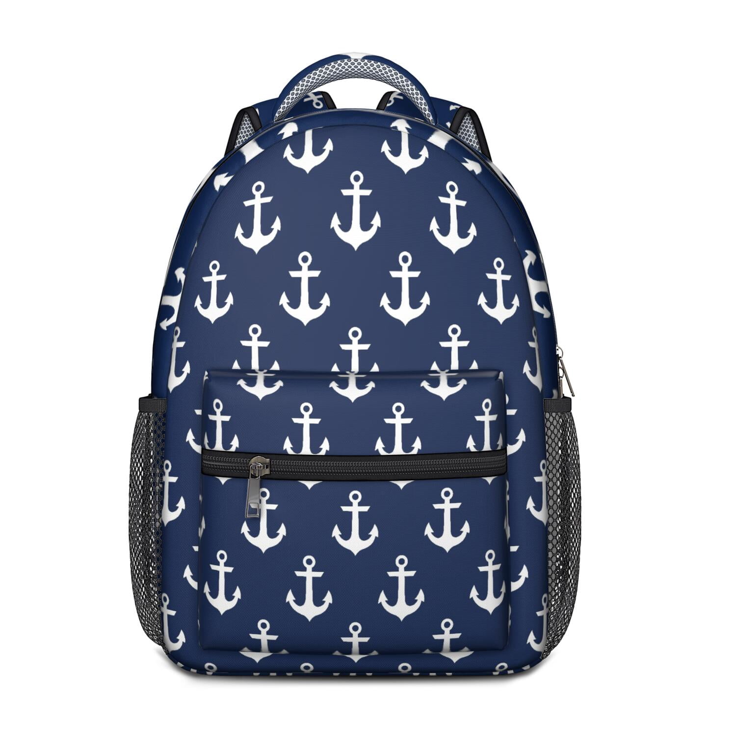 Coastal Nautical Anchor Boat Lunch Bag with Sea Seaside Marine Waves ...