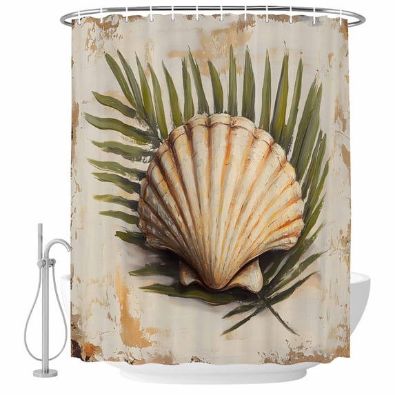 Coastal Nautical Shower Curtain Set - Standard 72" x 72" Washable ...