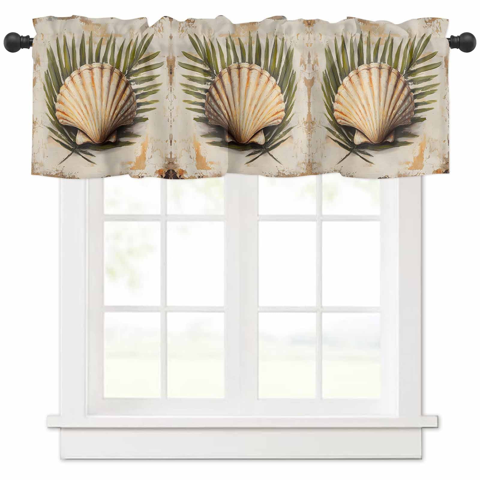 Coastal Nautical Valances for Windows Farmhouse Kitchen Curtains ...