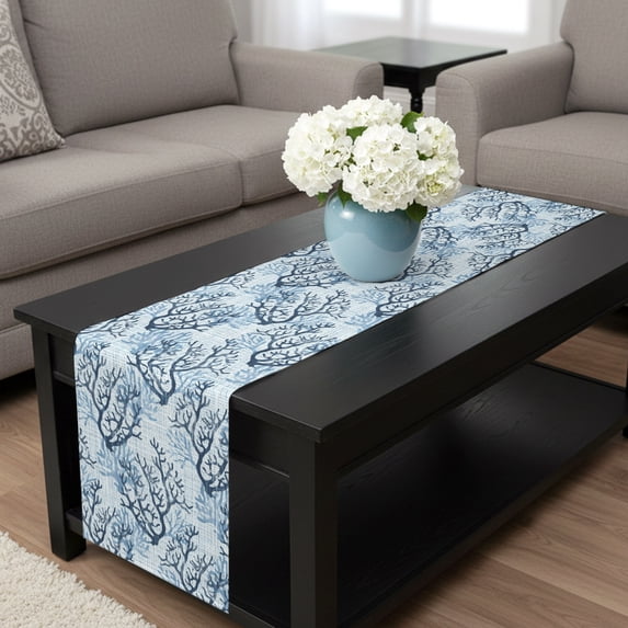 Coastal Ocean Coral Seamless Table Runner 72 Inches Long,Kitchen Dining ...