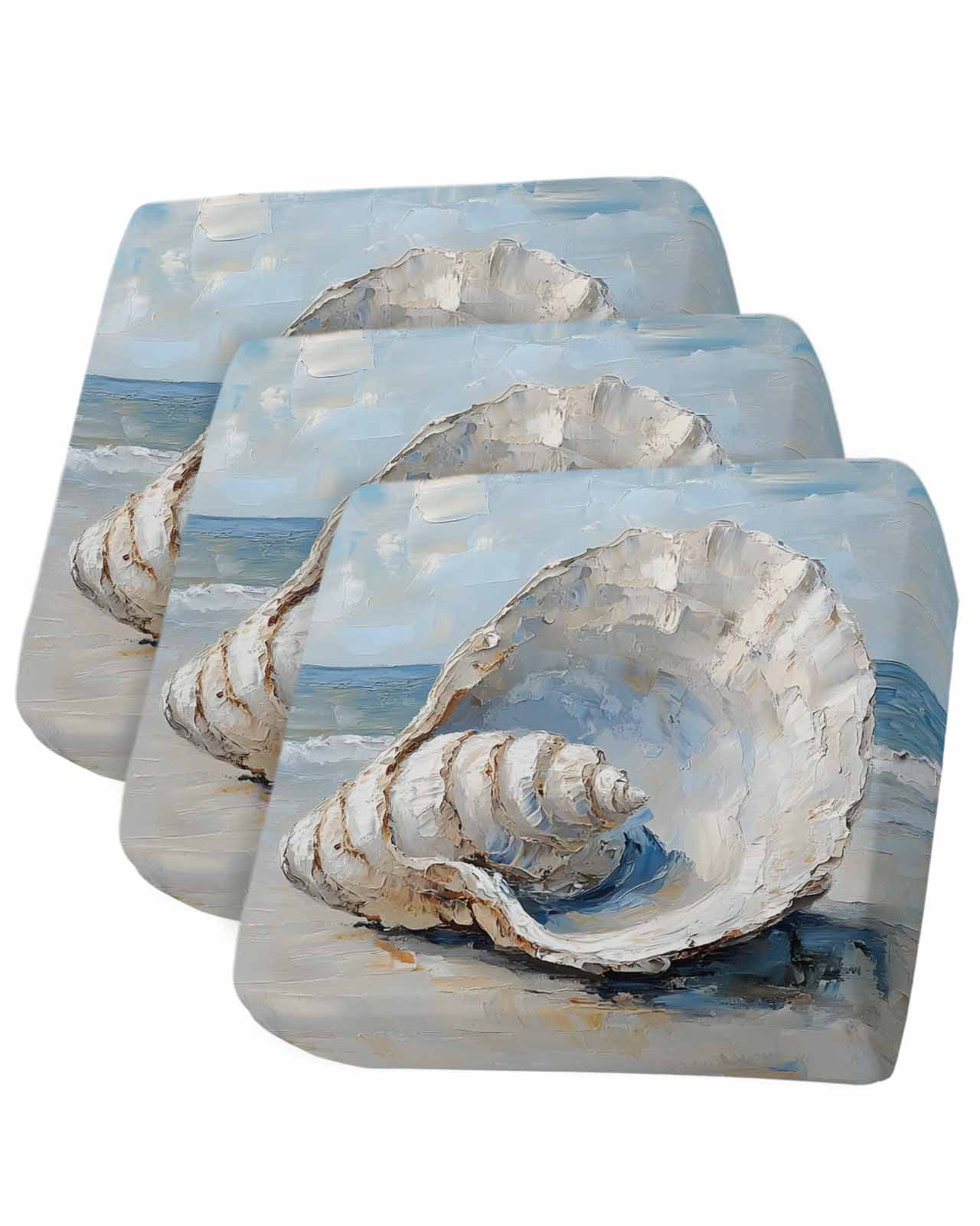Coastal Ocean Shells Sofa Couch Cushion Covers Washable, Removable ...
