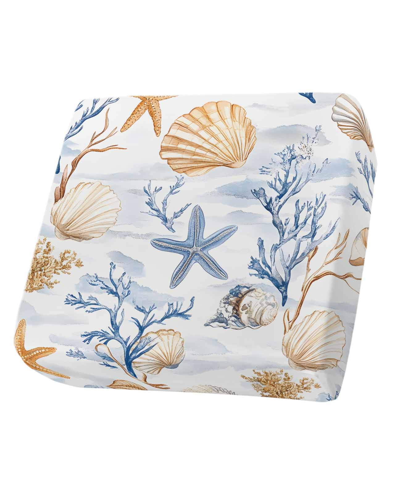 Coastal Ocean Sofa Couch Cushion Covers Washable, Removable Stretchable ...