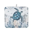 Coastal Ocean Turtle Coral Shell Dish Drying Mats for Kitchen Counter ...