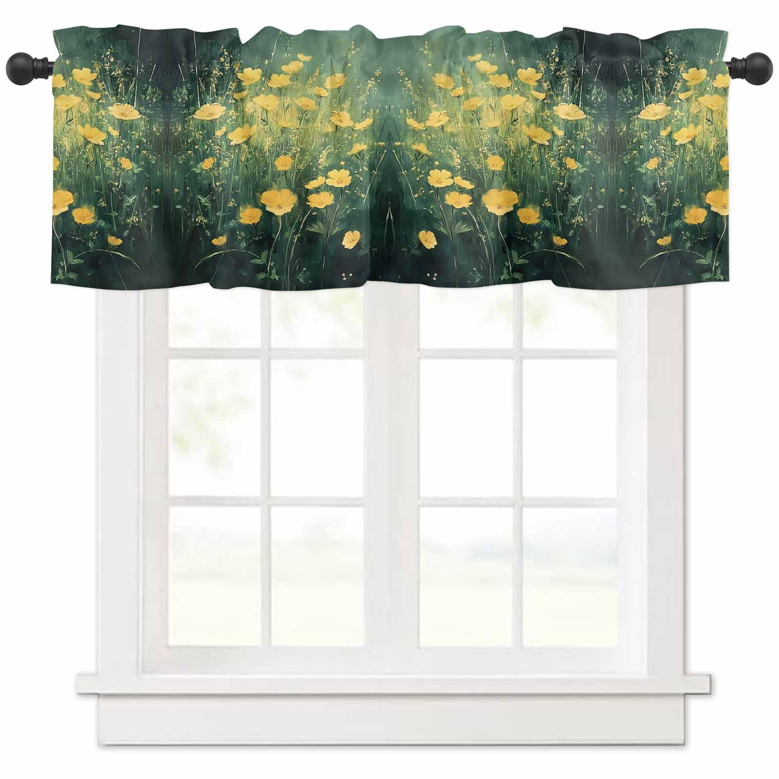 Coastal Ocean Valances for Windows Farmhouse Kitchen Curtains Valances ...