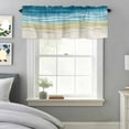 Coastal Ocean Wave Water Ripple Valances for Windows,Rod Pocket Valance ...