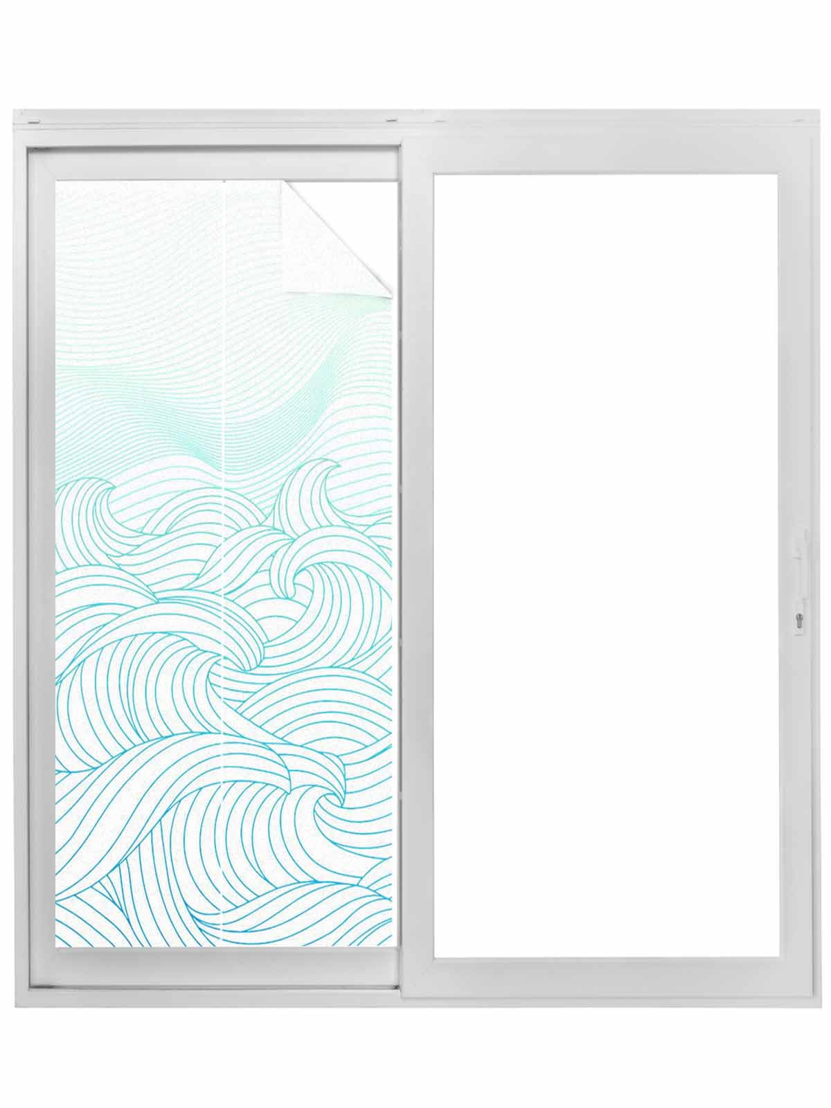 Coastal Ocean Window Privacy Film Stained Glass Window Film Decorative ...
