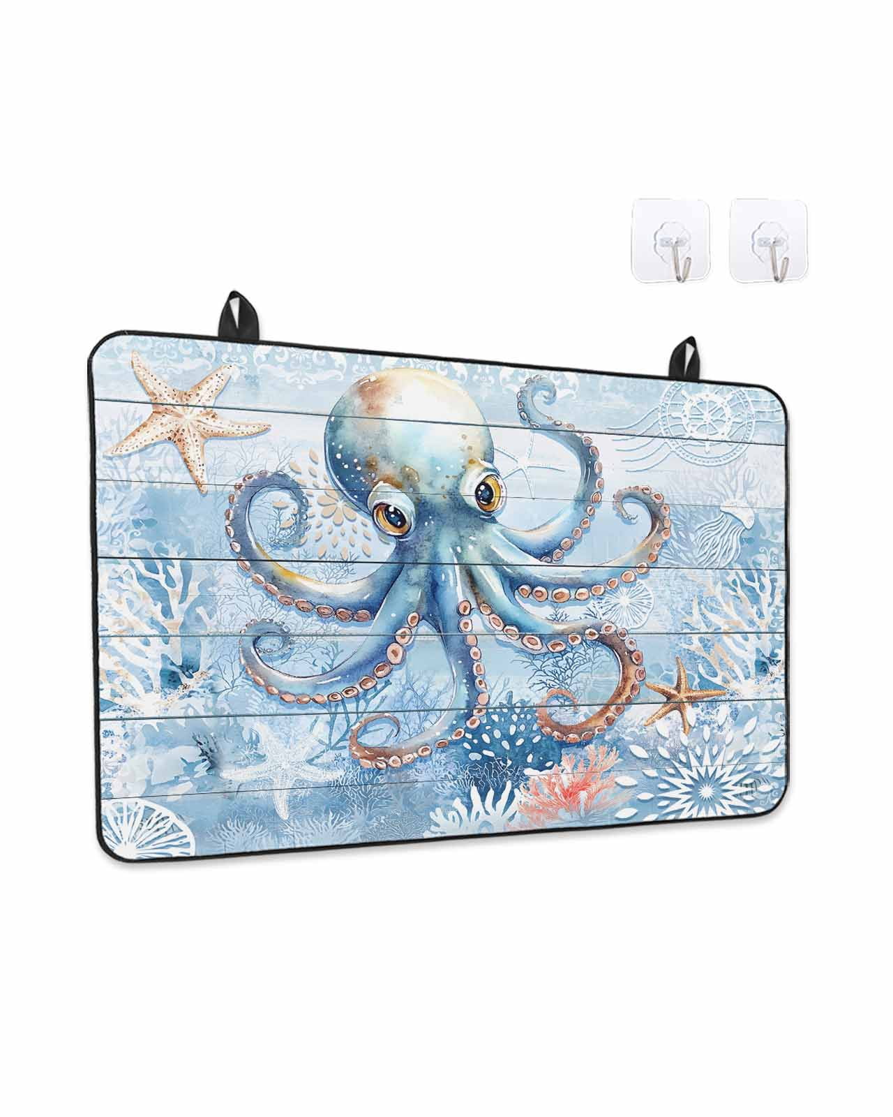 Coastal Octopus Stove Top Covers for Electric Stove, Kitchen Glass ...