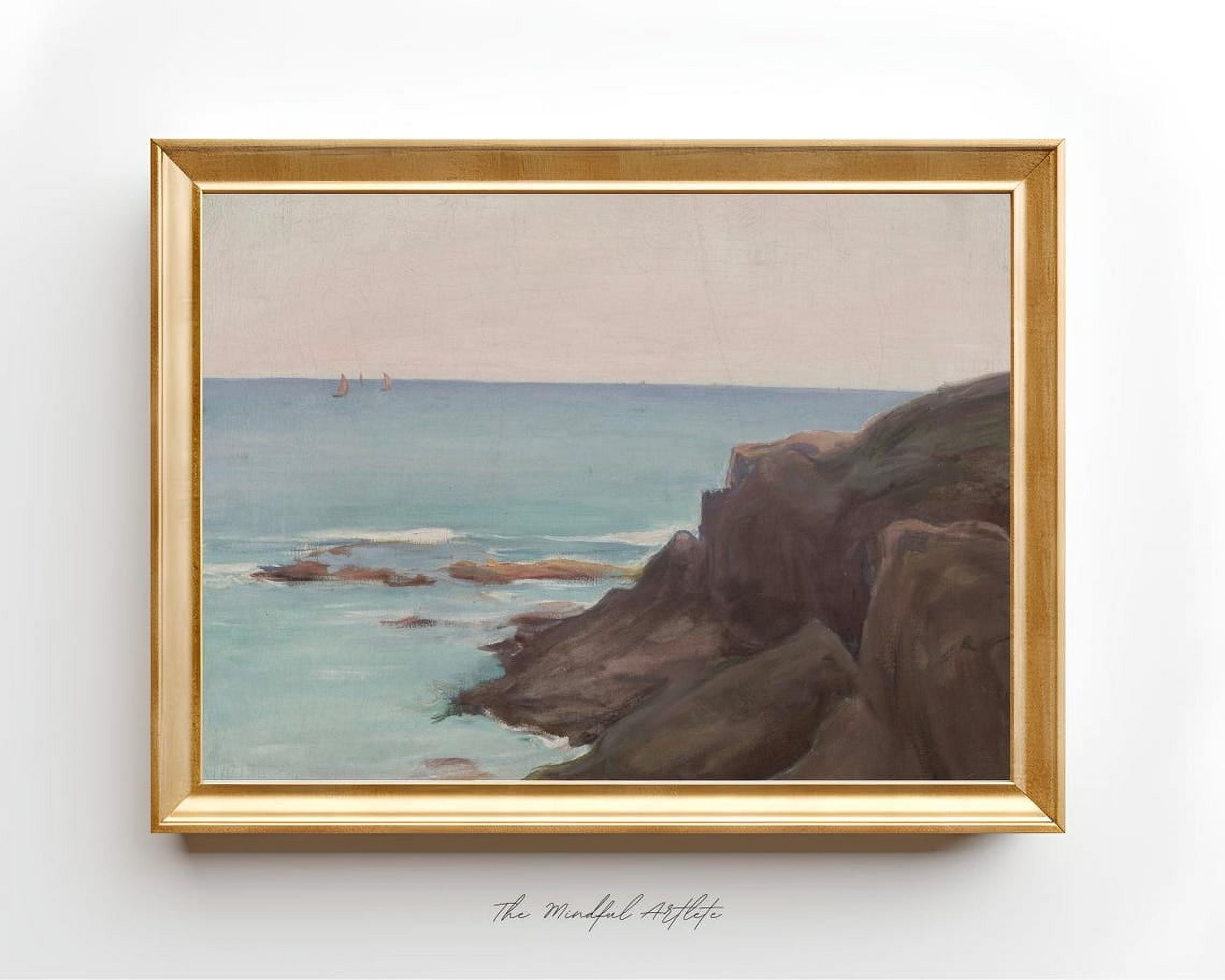 Coastal Painting Blue Seaside Painting Seascape Gallery Beach House ...