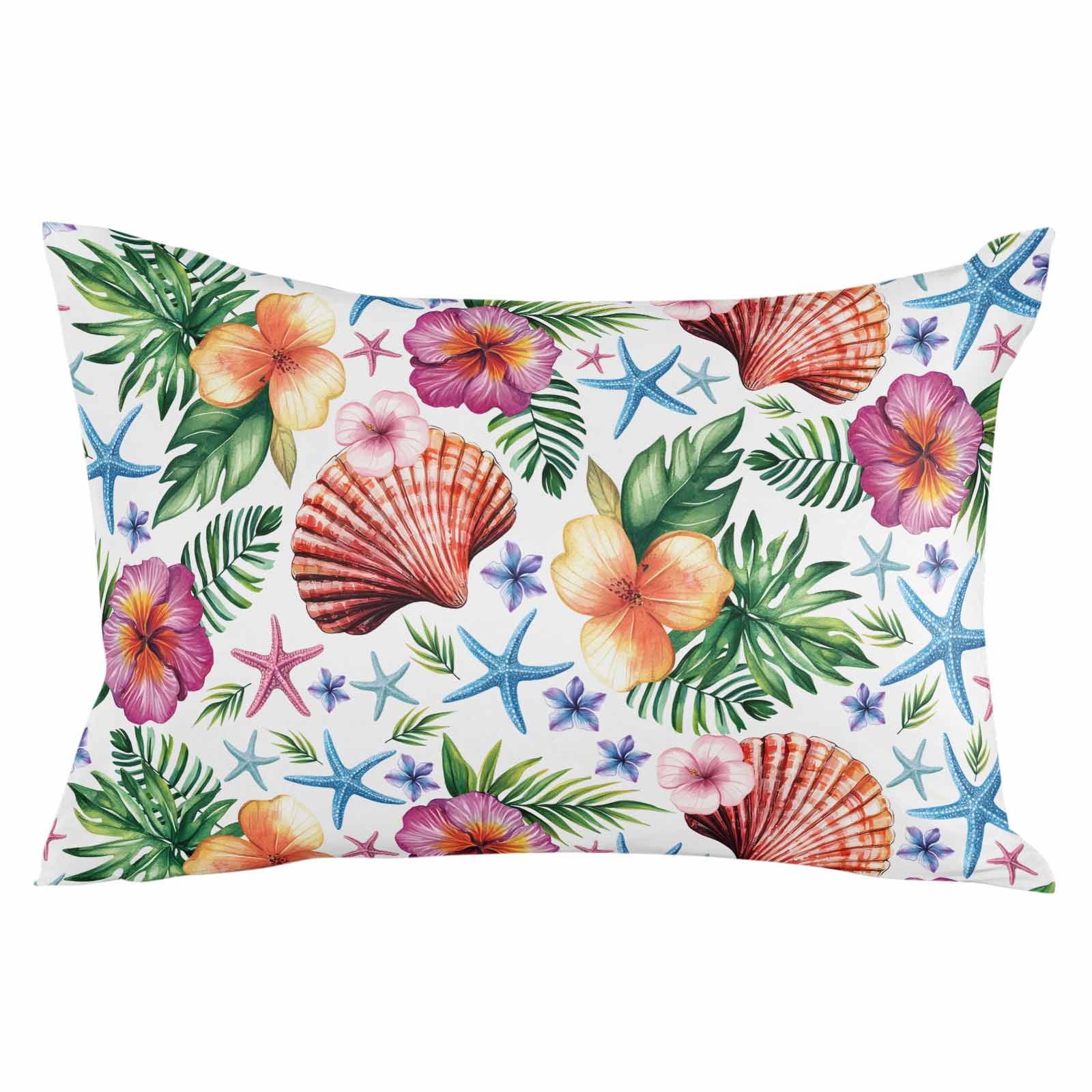 Coastal Palm Leaf Throw Pillow Cover 20 x 30 Inch Decorative Pillow ...