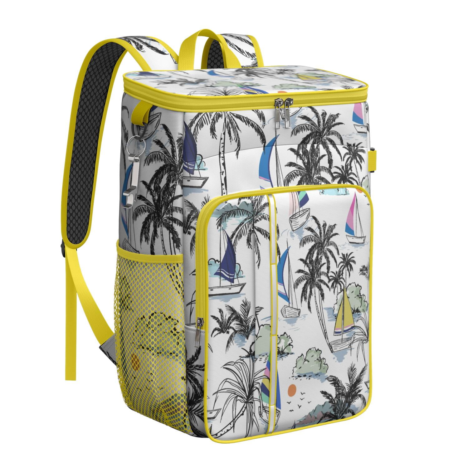 Coastal Paradise Insulated Backpack Cooler - Lightweight 20L Picnic ...