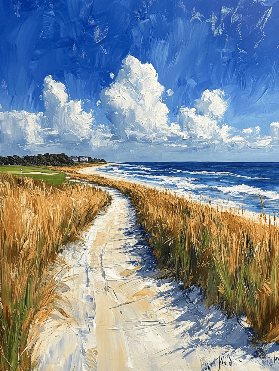 Coastal Path Beach Scene Canvas Wall Art， Perfect for Living Room ...