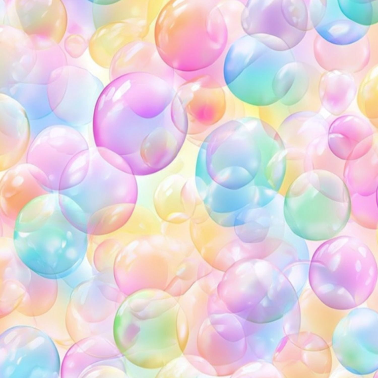 Coastal Peel and Stick Wallpaper Colorful Pastel Rainbow Bubbles Wall ...