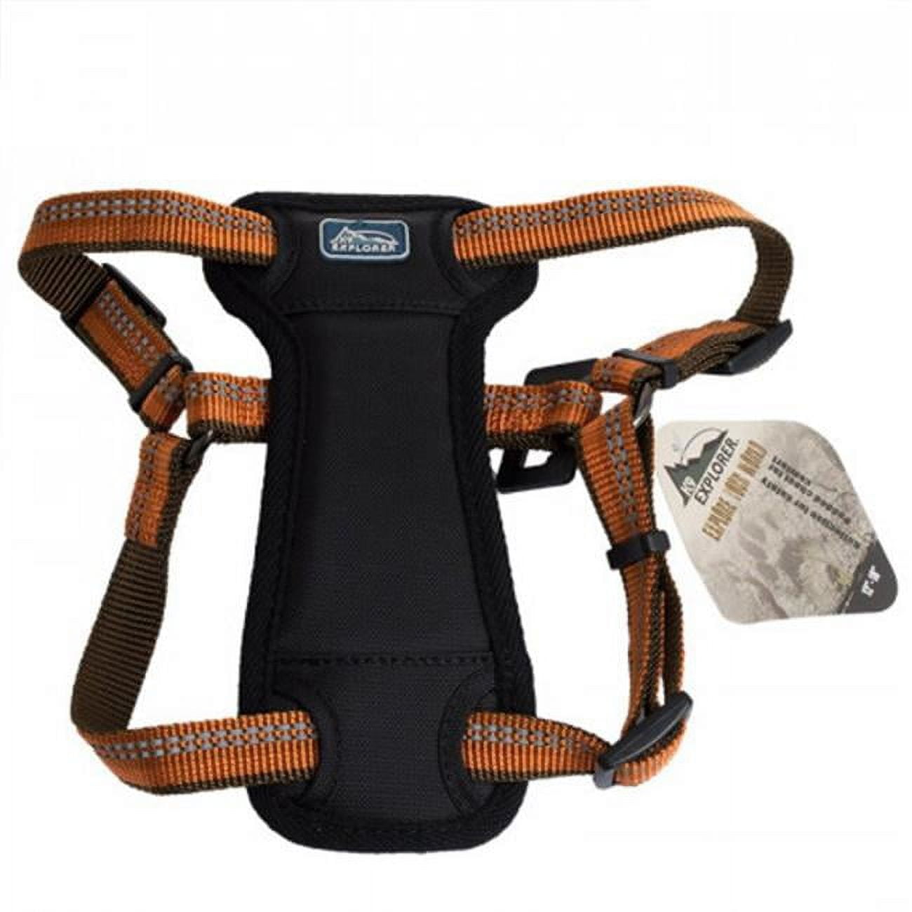 K9 Explorer Reflective Adjustable Padded Dog Harness - Campfire Orange ...