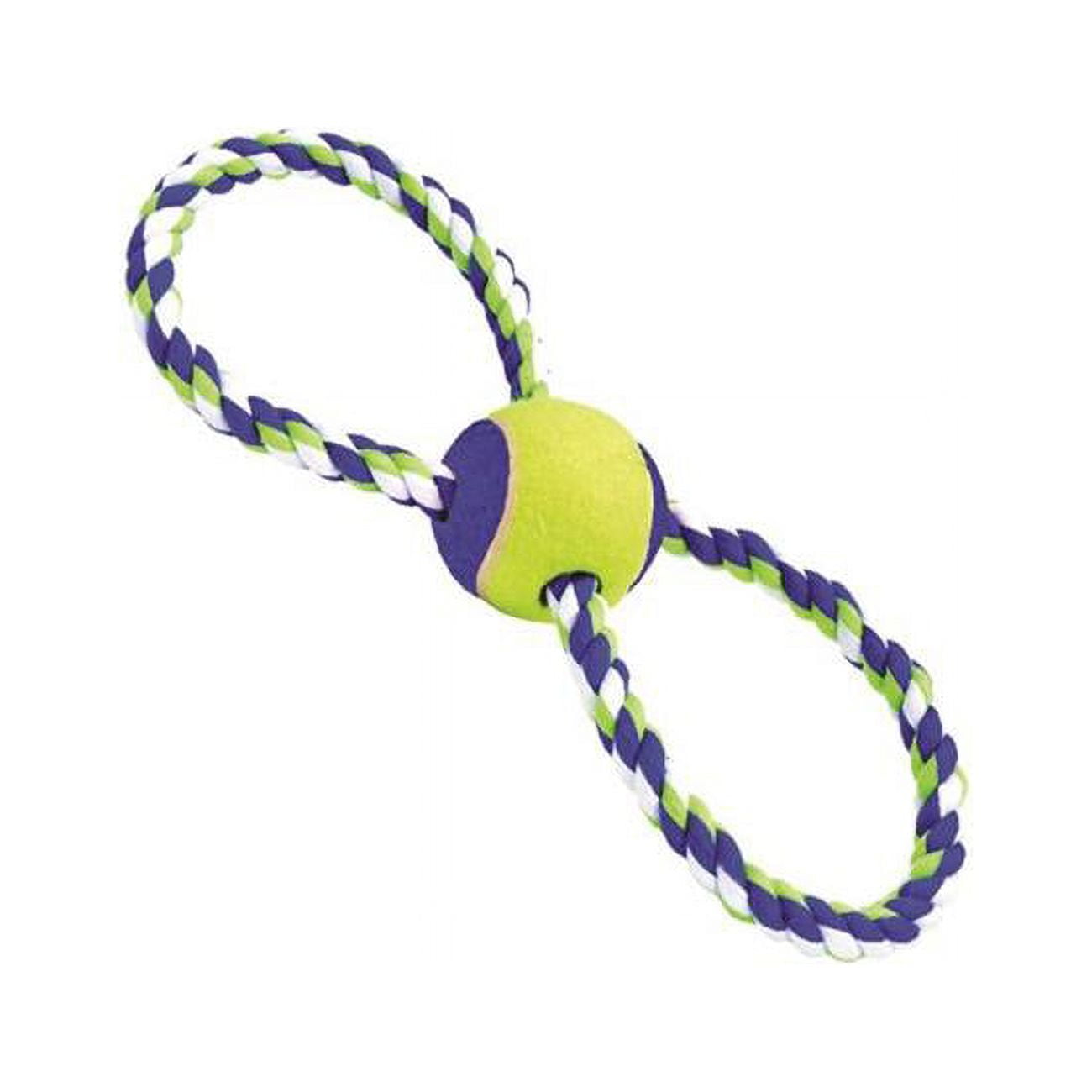 Coastal Pet 3795-BL Rascals Figure 8 Rope Tug with Ball Dog Toy, Blue ...