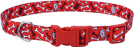 Coastal Pet Attire Adjust Nylon Collar 5/8"x 14" Bones - Walmart.com