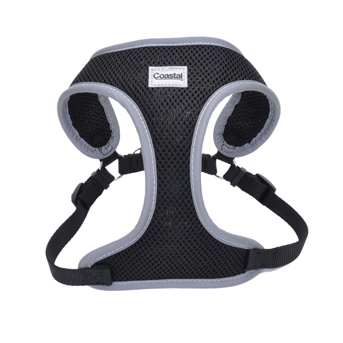 Coastal Pet Comfort Soft Reflective Wrap Adjustable Dog Harness Black ...