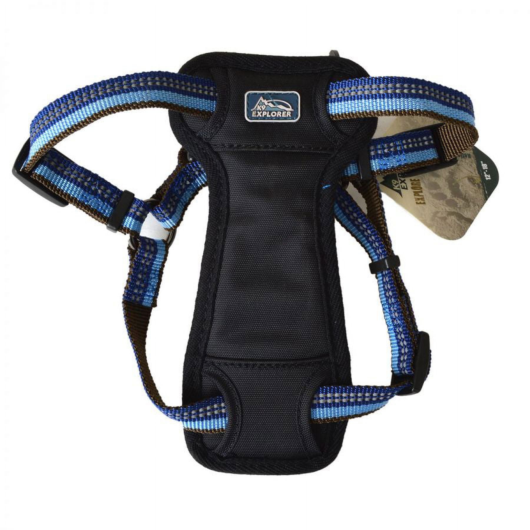 Coastal K9 Explorer 5/8 Inch Padded Harness Sapphire Blue (12-18 Inch ...