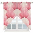 Coastal Pink Swag Curtain Valance for Window 2 Panels Seashell Ocean ...