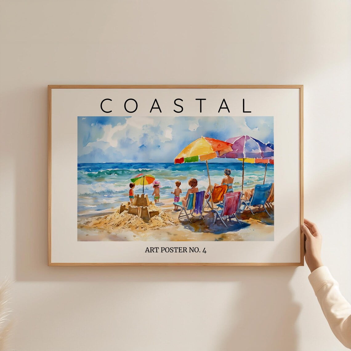 Coastal Poster - Trendy Watercolor Coastal Wall Art, Coastal Cowgirl ...