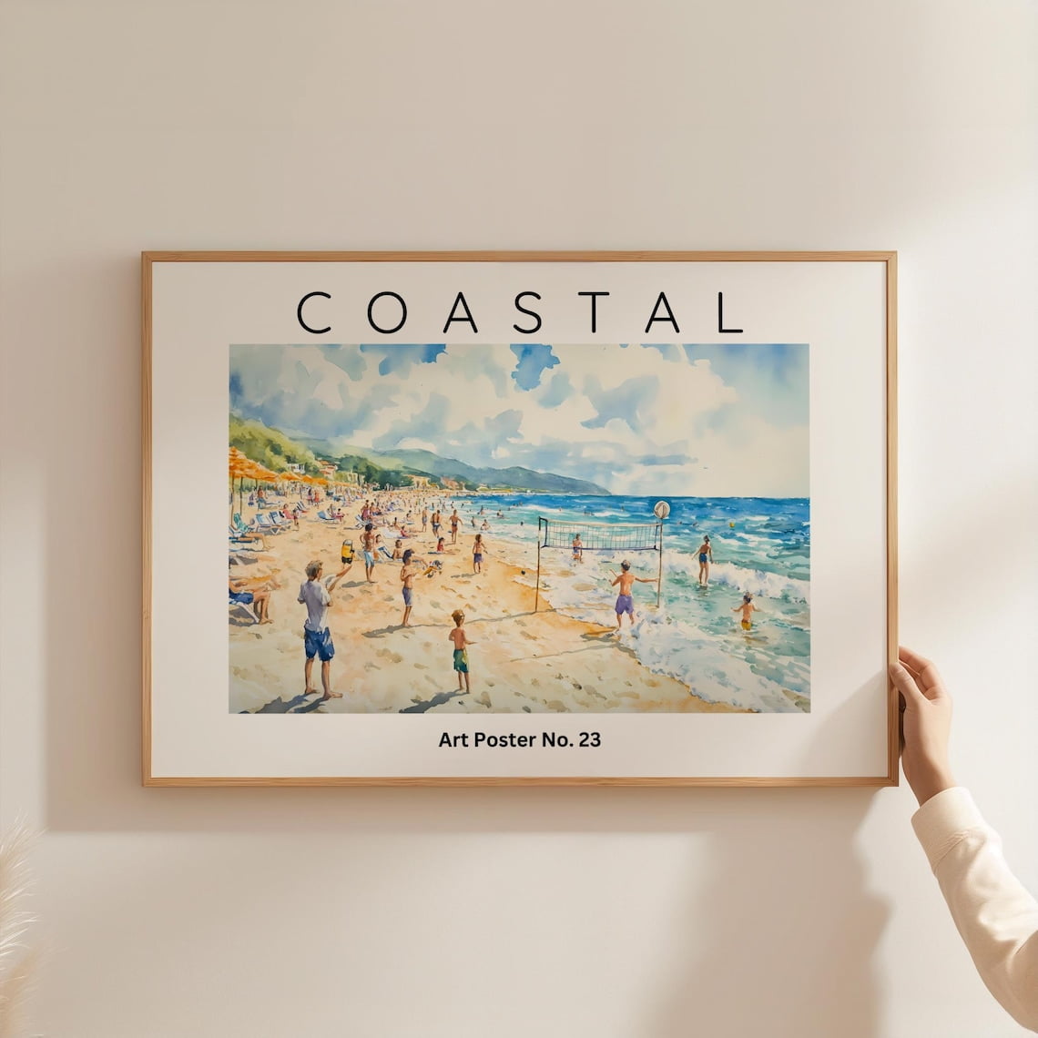 Coastal Poster - Trendy Watercolor Coastal Wall Art, Coastal Cowgirl ...