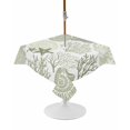 Coastal Sage Green Square Outdoor Tablecloth, Waterproof Table Cloth ...
