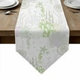 Coastal Sage Green Table Runner Linen Burlap Table Runner 90 Inches ...
