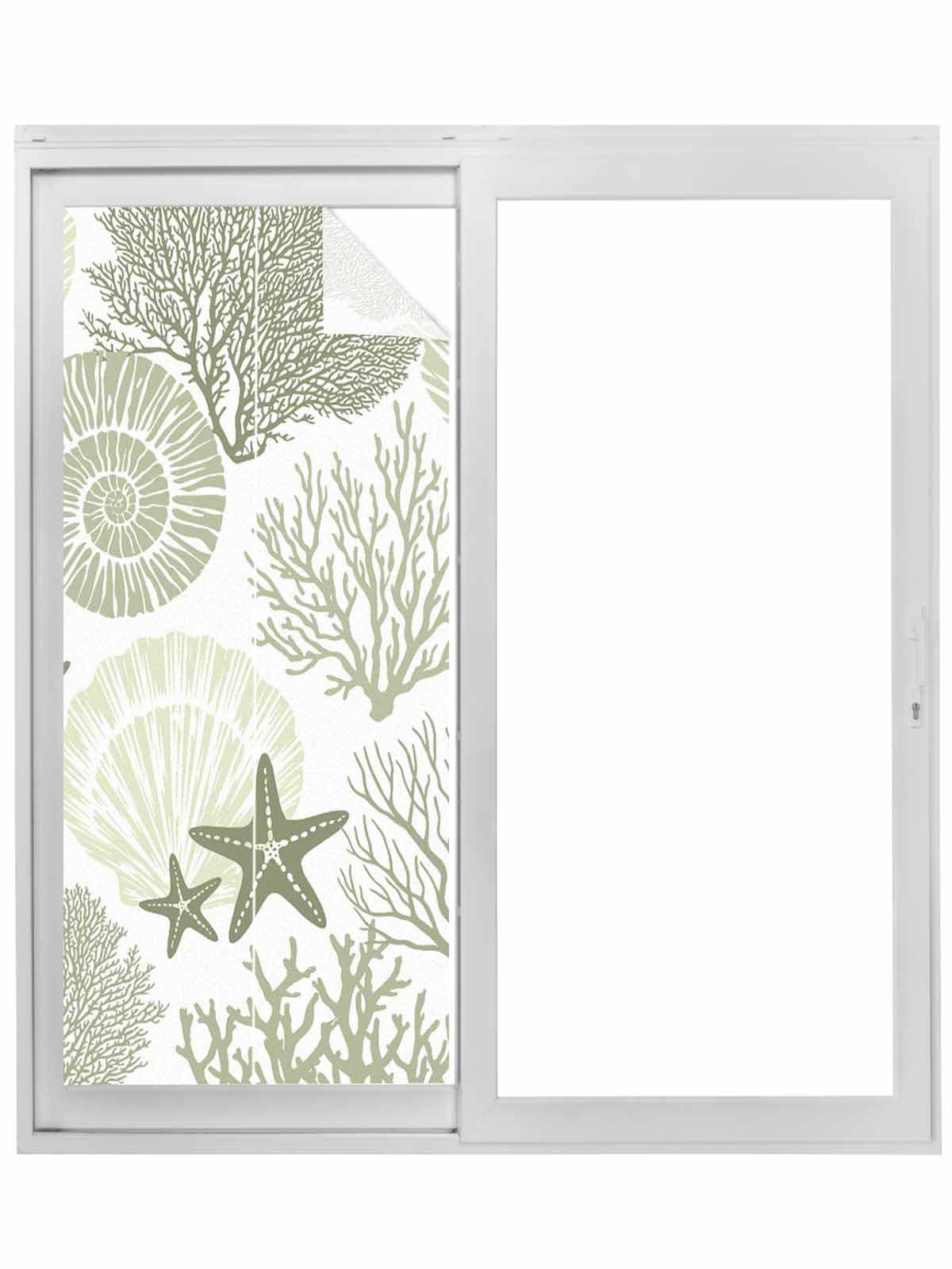Coastal Sage Green Window Privacy Film Stained Glass Window Film ...