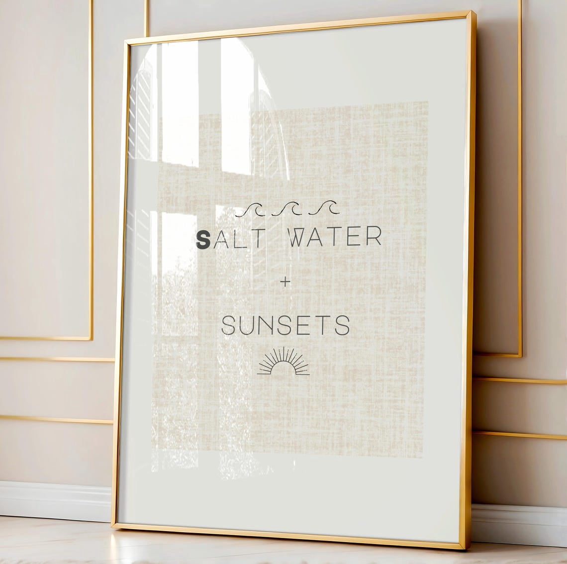 Coastal Salt Water and Sunsets Beach Ocean House Lover Decor, Unframed ...