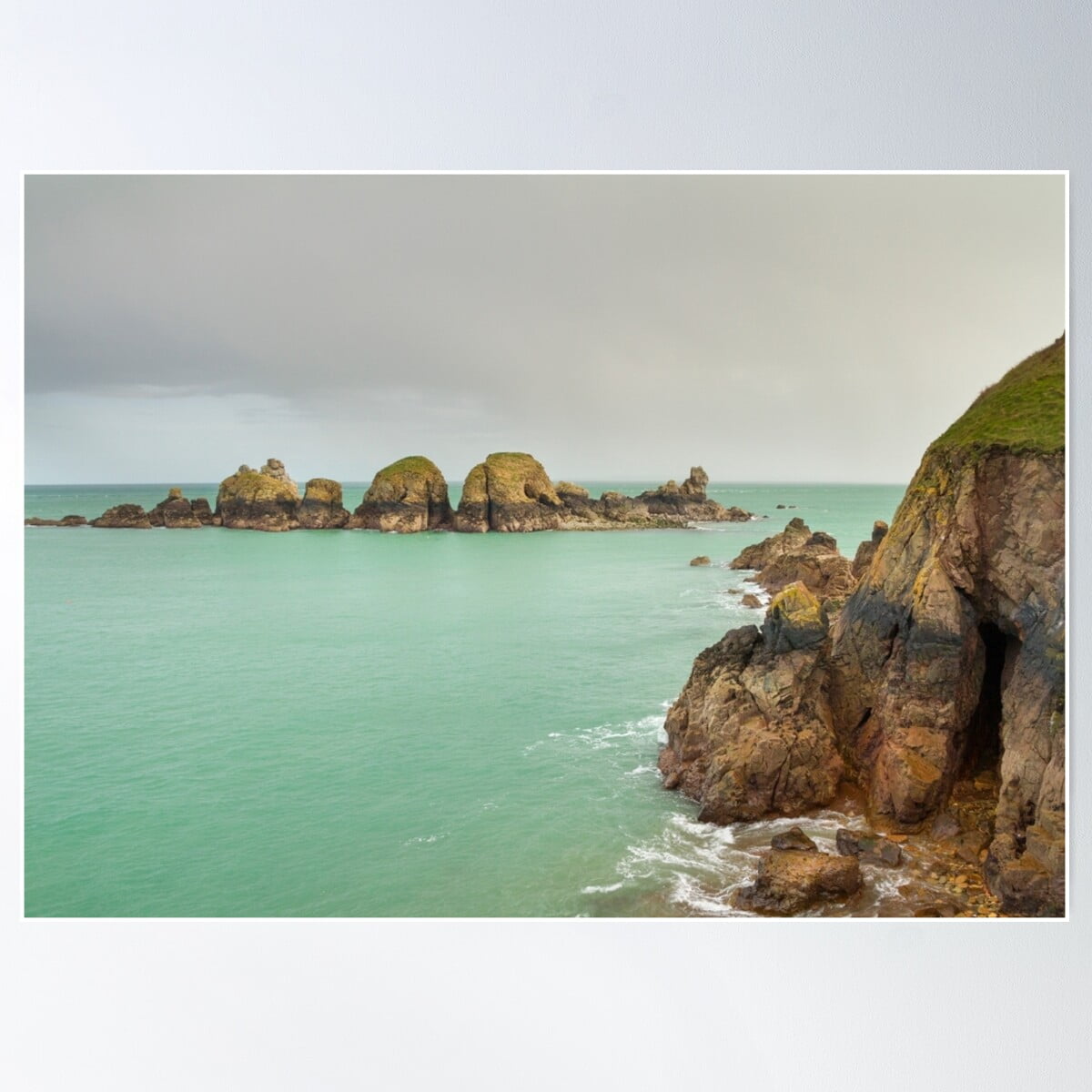 Coastal Scene On Sark Poster Wall Art, Modern Wall Decor For Living ...