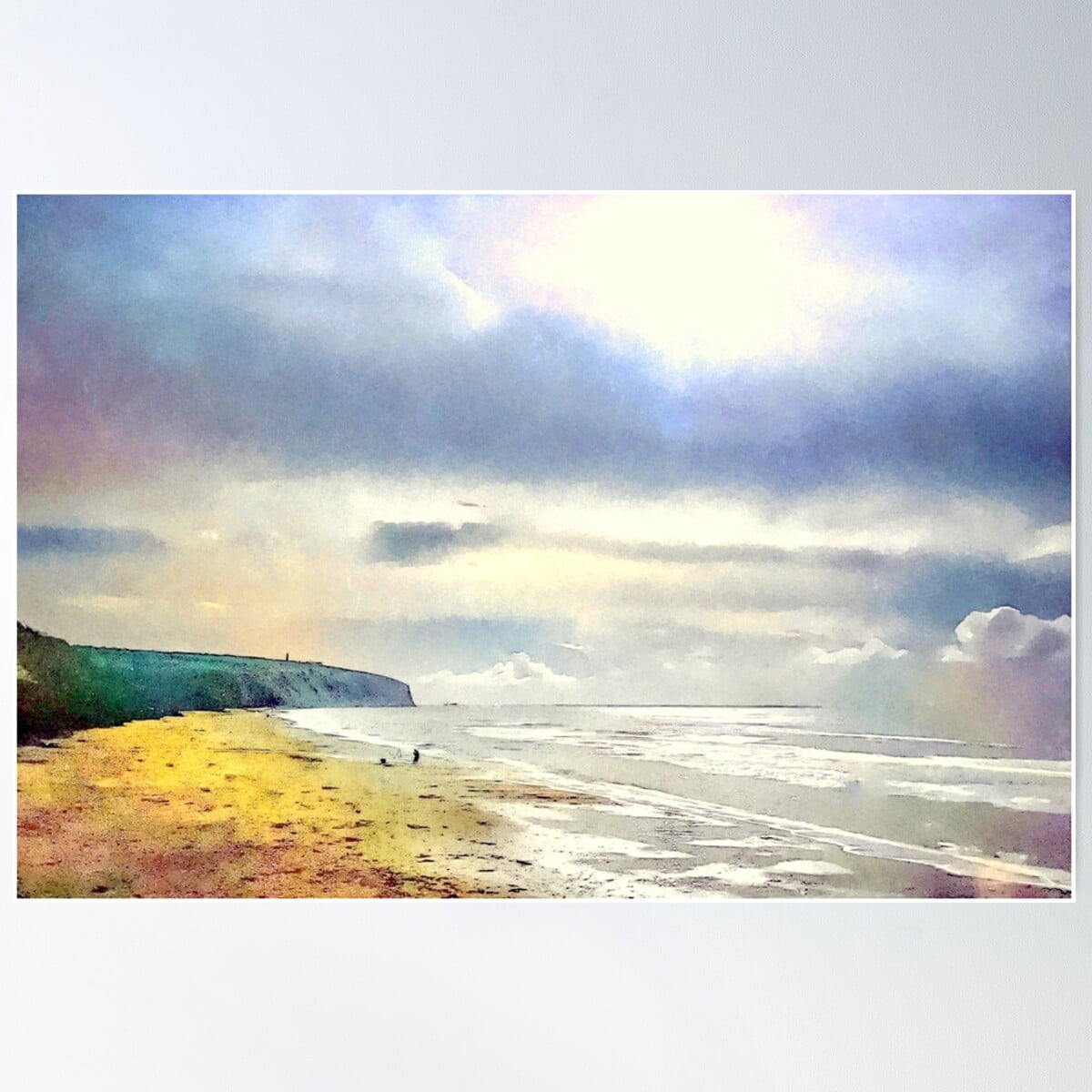 Coastal Scene On The Isle Of Wight Poster Wall Art, Modern Wall Decor ...