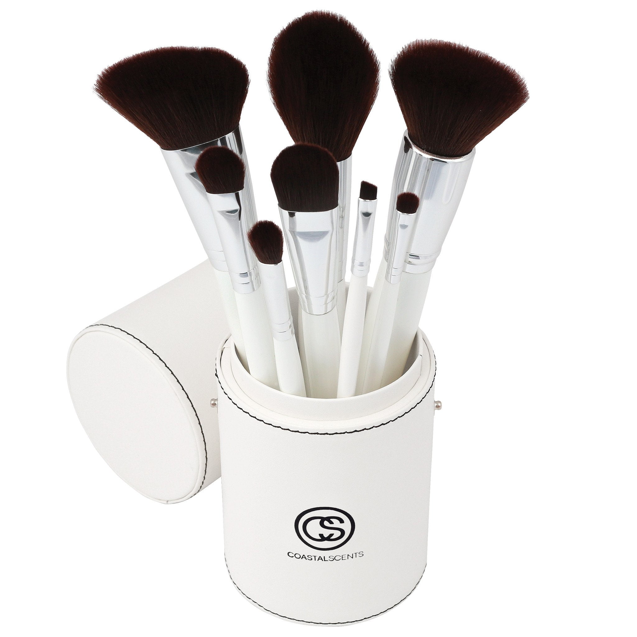 Coastal Scents Creme de la Creme Makeup Brush Set, 8 Elegant Cosmetic ...