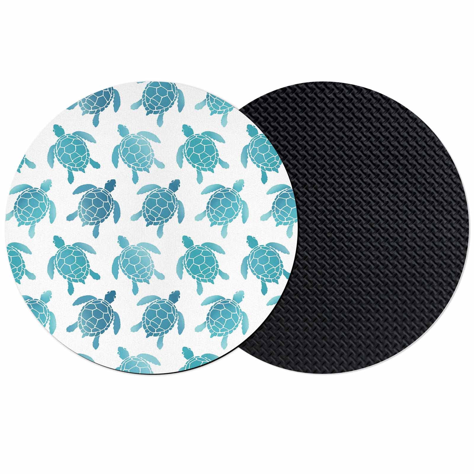 Coastal Sea Turtle Coasters Set of 2, Absorbent Coasters for Drinks ...