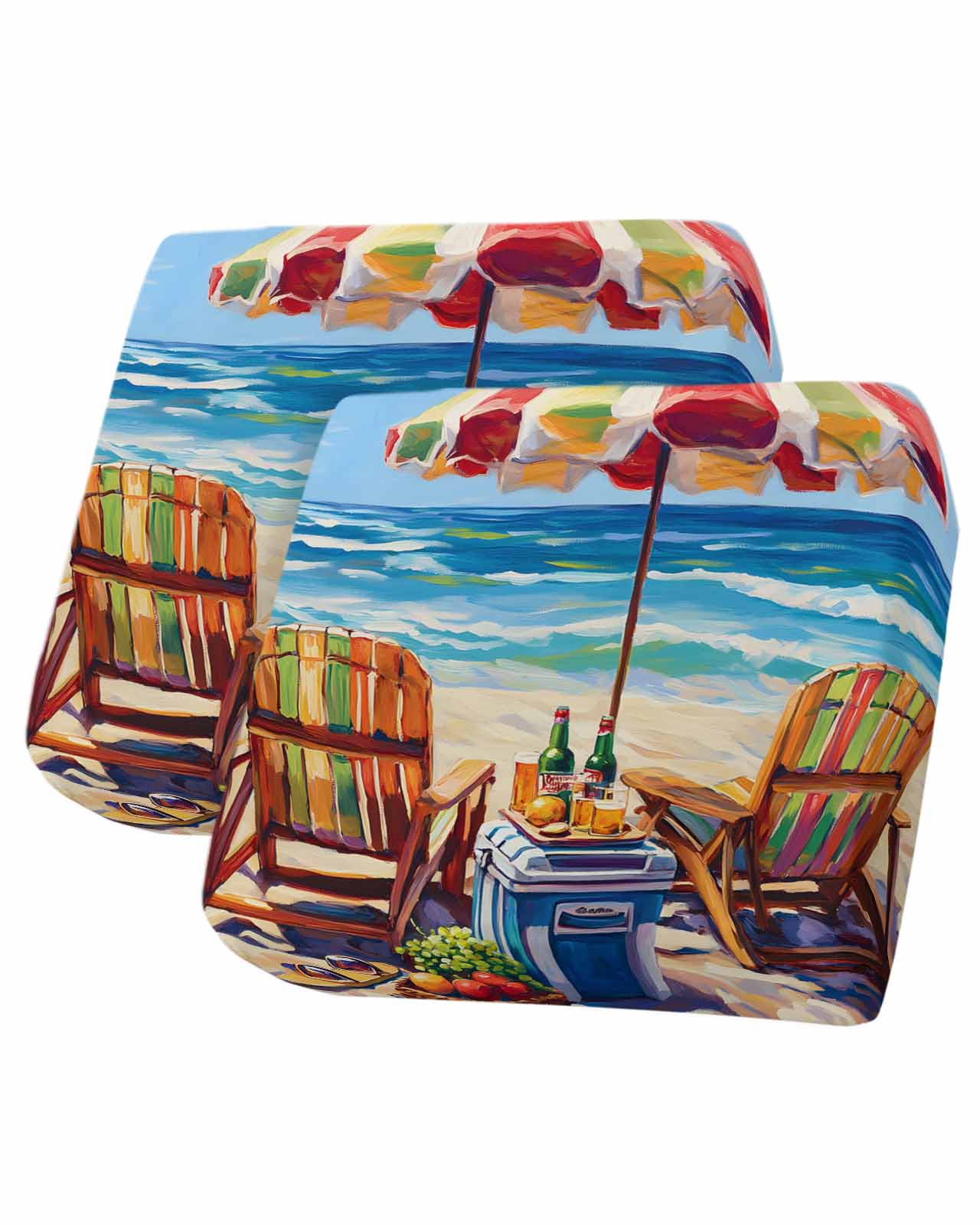 Coastal Sea Wave Sofa Couch Cushion Covers Washable, Removable ...