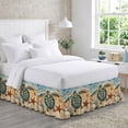 Coastal Sea turtle Bed Skirt King Size 18 Inch Drop, Beach Starfish ...