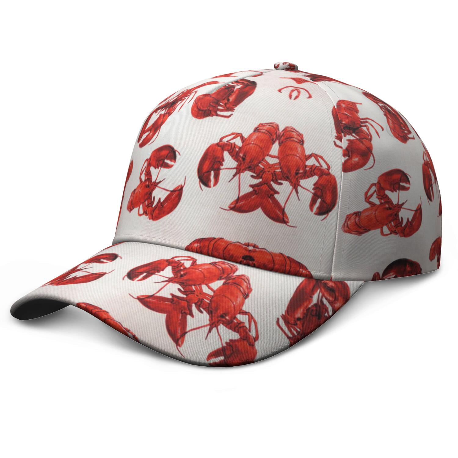 Coastal Seafood Baseball Cap – Vintage Lobster Marine Ocean Sea Life ...