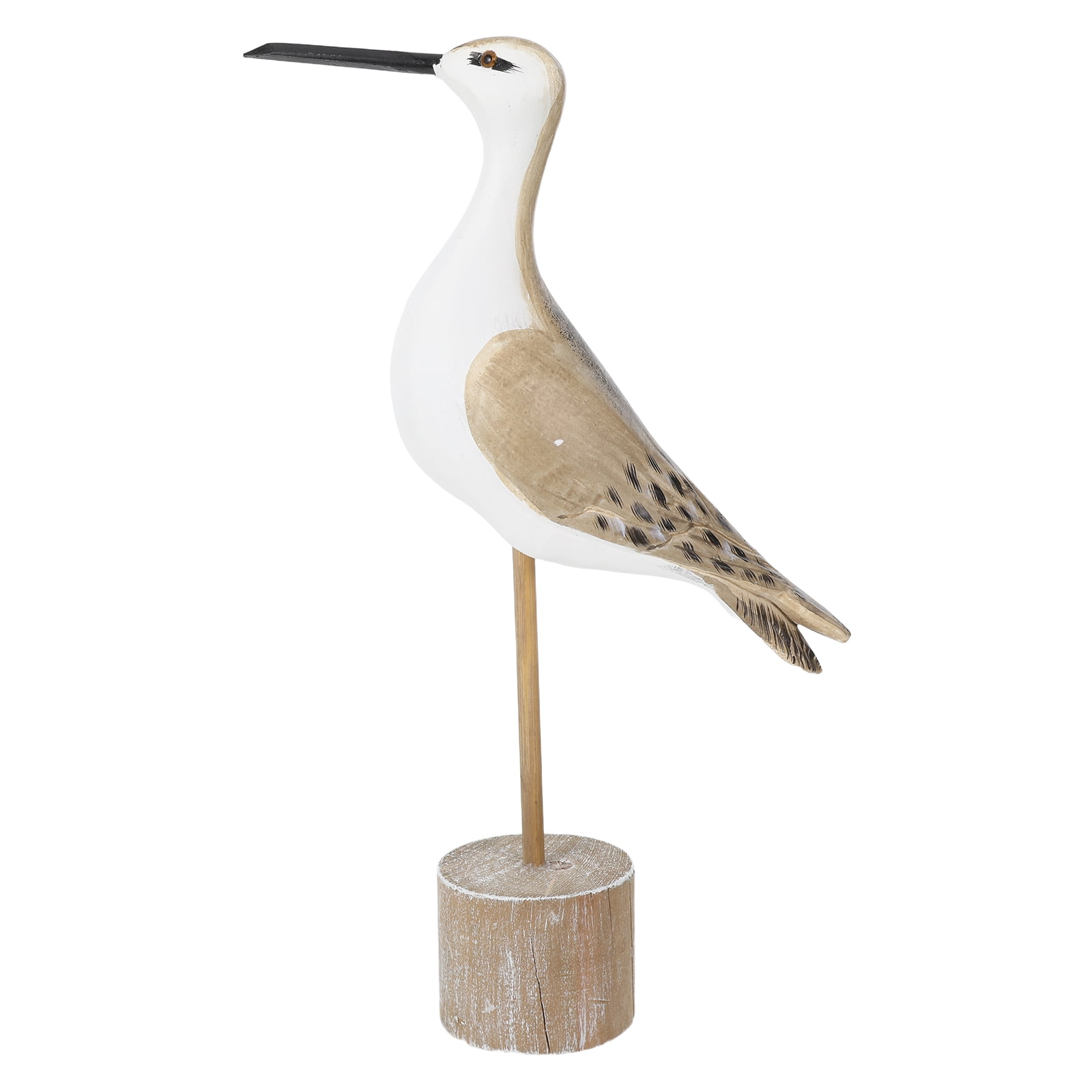 DEEPCRAFF Coastal Wooden Seagull Figurine Beach Style Tabletop Bird ...