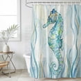 Coastal Seahorse Small Stall Shower Curtain, Waterproof Shower Curtains ...