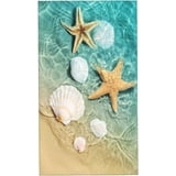 Coastal Seashell Hand Towels for Bathroom Set of 2,Blue Ocean Beach ...