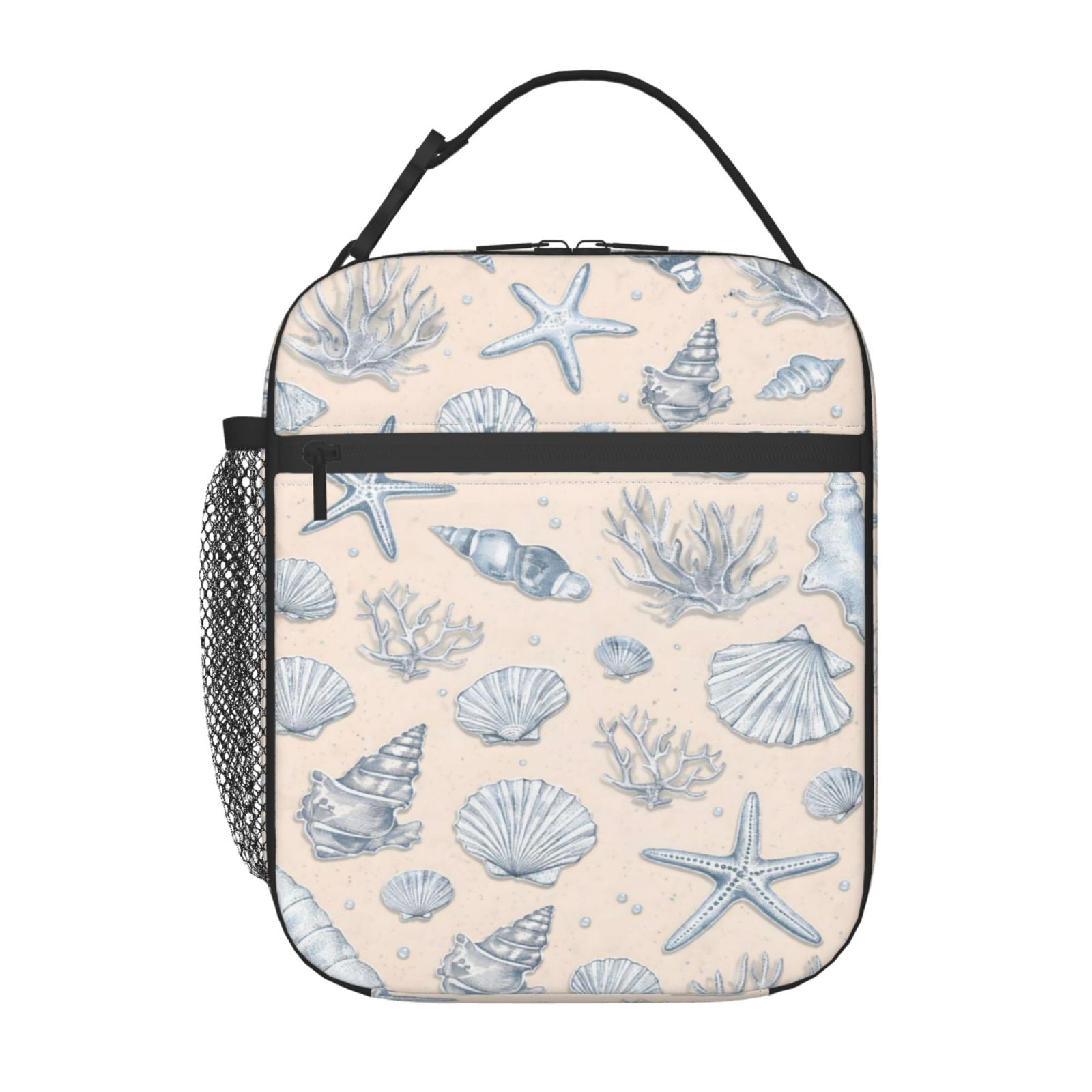 Coastal Seashell Vintage Ocean Shell And Starfish Lunch Bag Portable ...