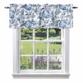 Coastal Seashell Window Valance for Kitchen, Summer Nautical Blue Shell ...