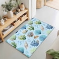 Coastal Shell Coral Bubble Rectangle Area Rug 2x3ft,Living Room Rug Non ...