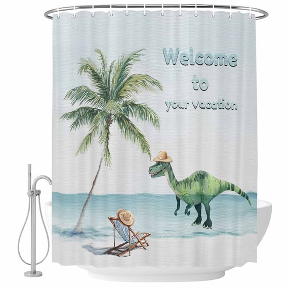 Coastal Shower Curtain Set - Extra Long 72" x 96" Washable Bathtub ...
