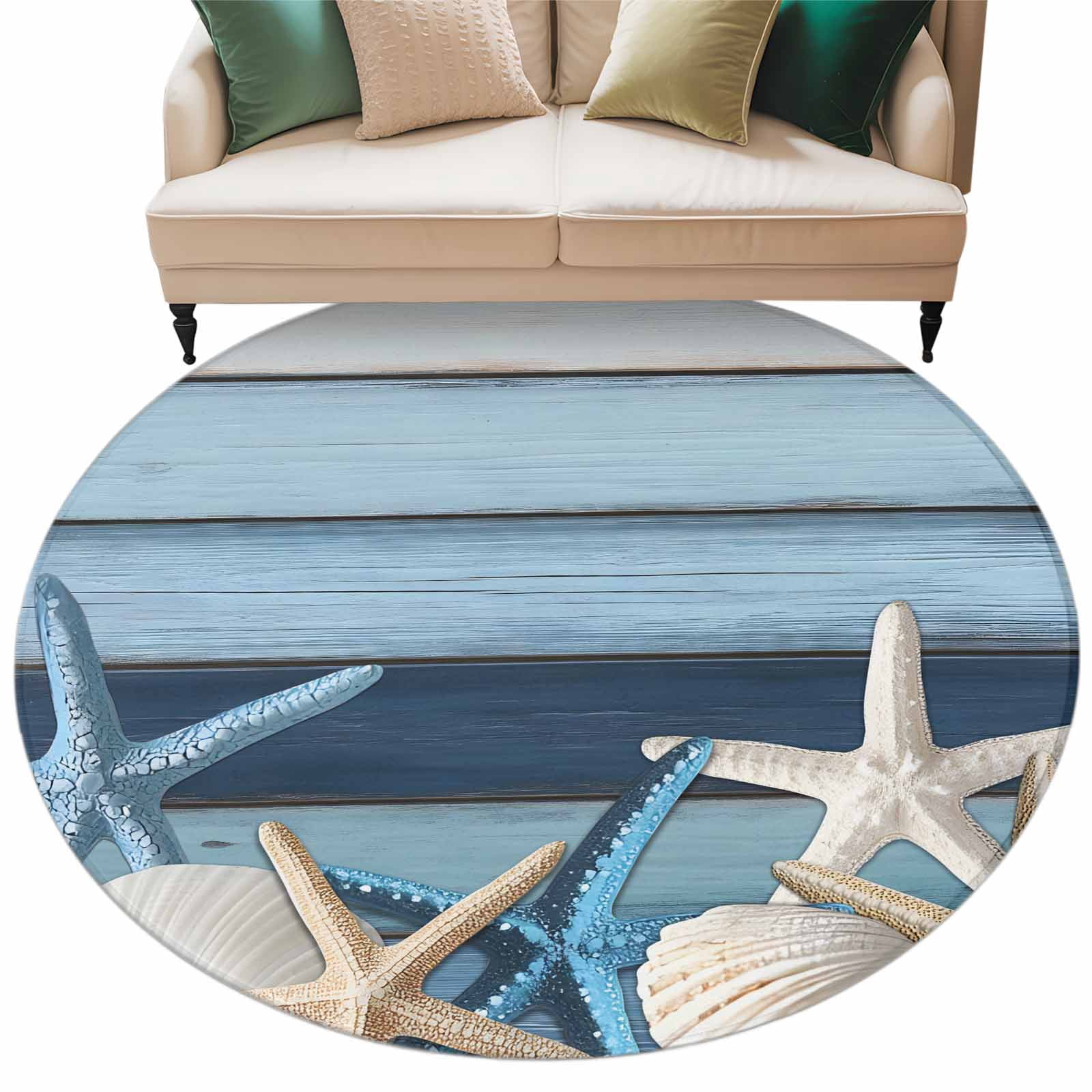 Coastal Starfish Large Area Rugs for Bedroom Living Room, Soft Non Slip ...