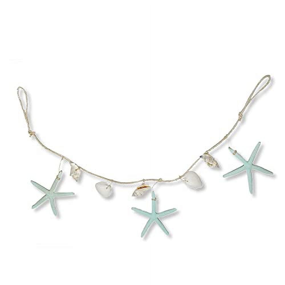 Coastal Starfish Swag - Home Dcor Conch Clam Shell Rope Garland ...