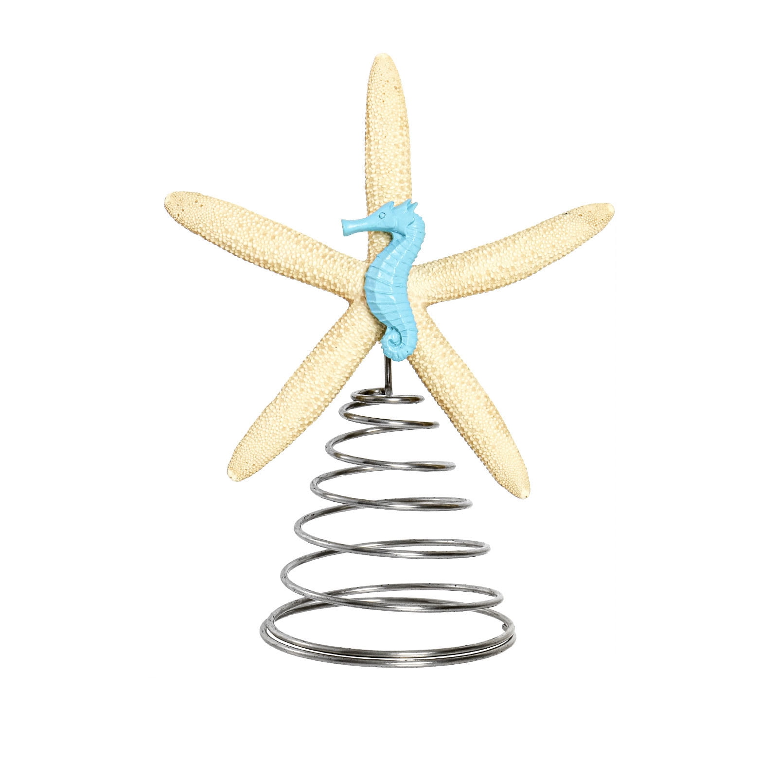 Coastal Starfish Tree Topper with Blue Seashell Accent, Beach Themed ...