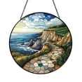 Coastal Stone Column Scene Stained Glass Style Window Suncatcher ...