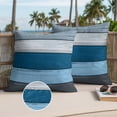 Coastal Style Outdoor Waterproof Throw Pillow Covers Set of 2, 16"x16 ...